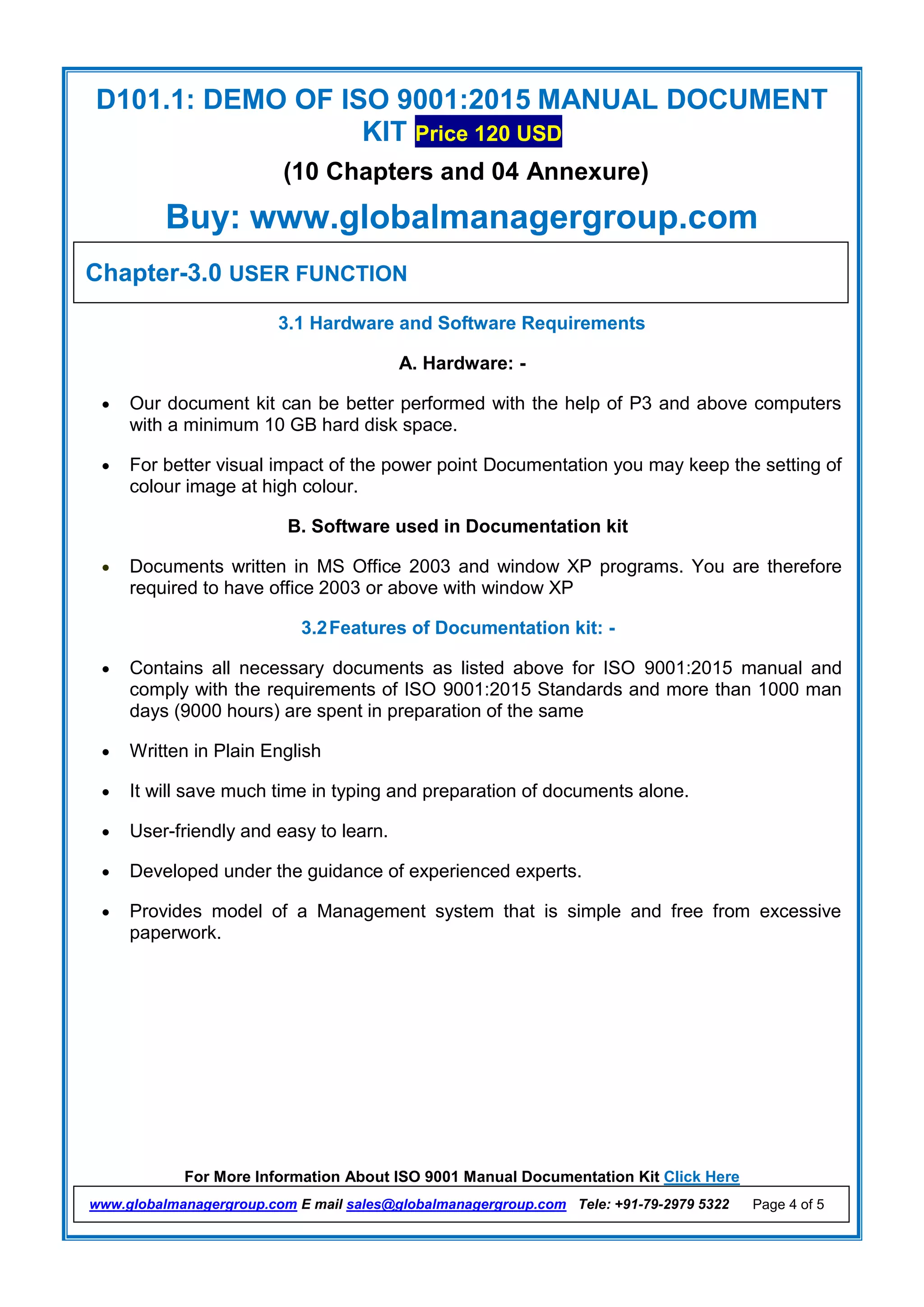 What to include in ISO 9001 manual? | PDF