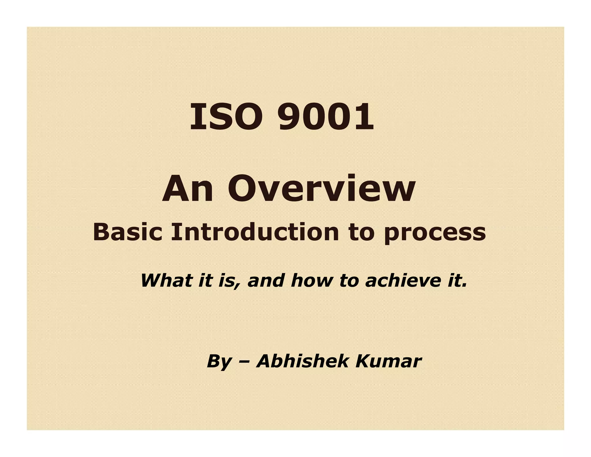 ISO 9001 overview | PDF