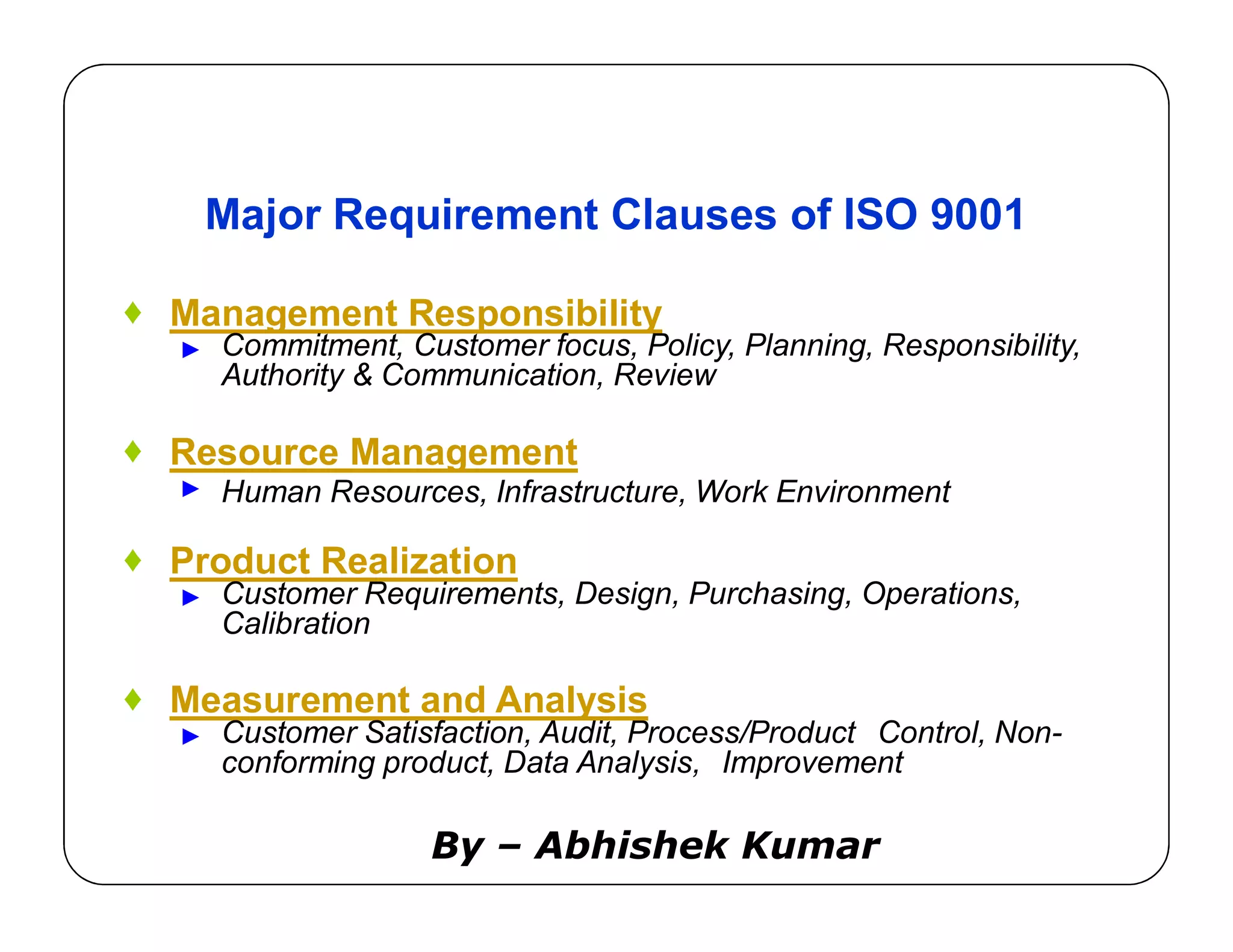 ISO 9001 overview | PDF