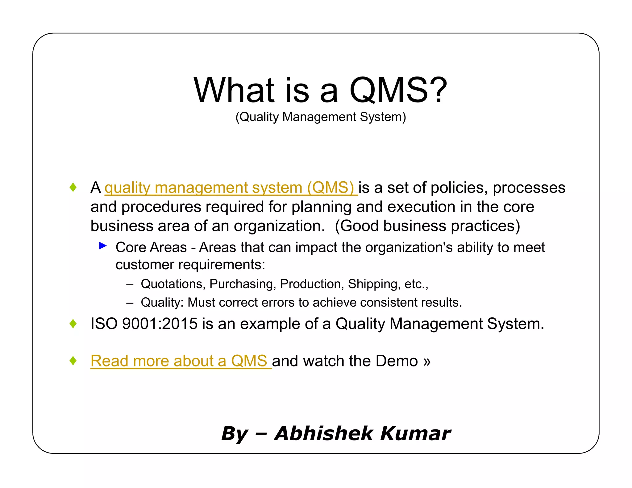 ISO 9001 overview | PDF