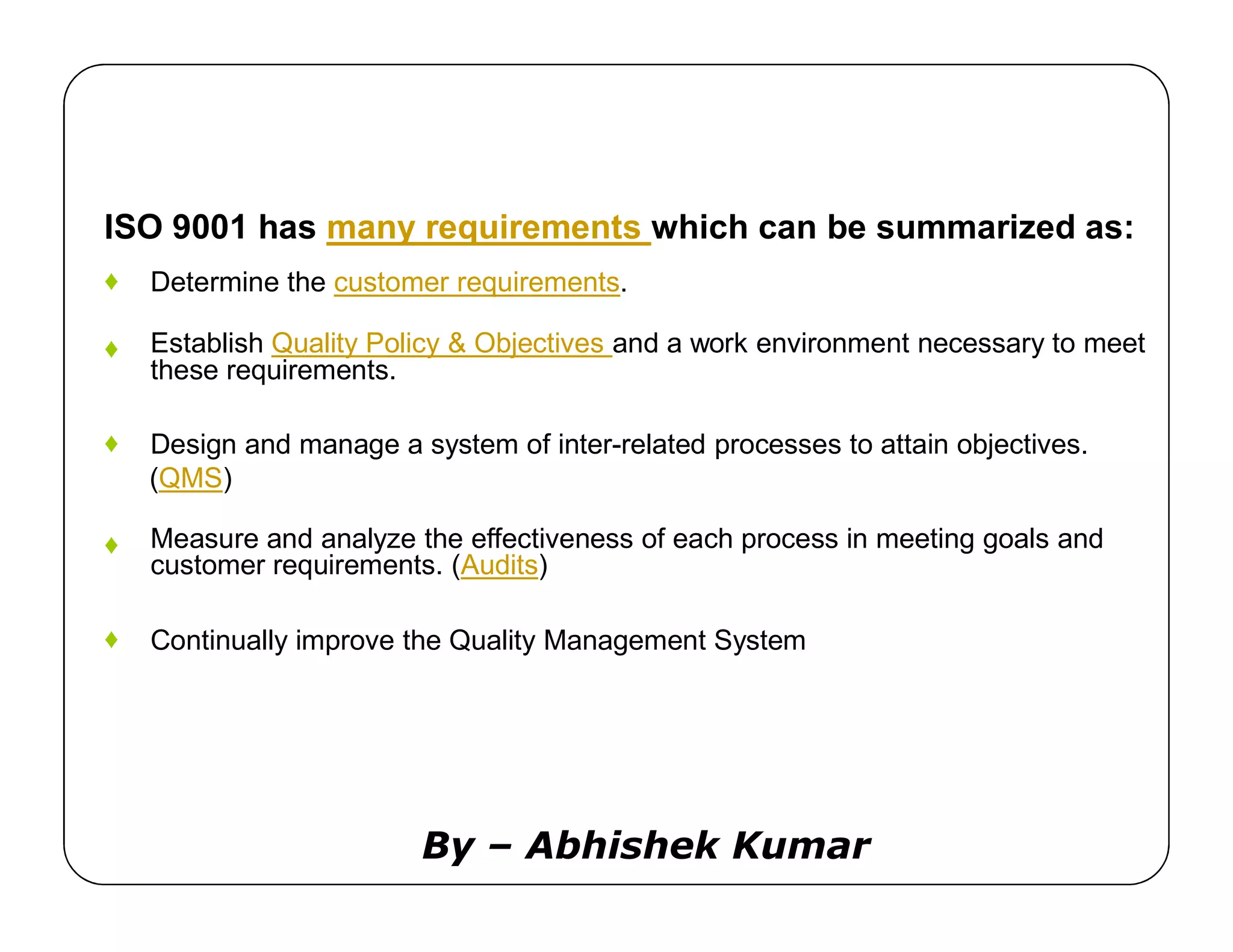 ISO 9001 overview | PDF