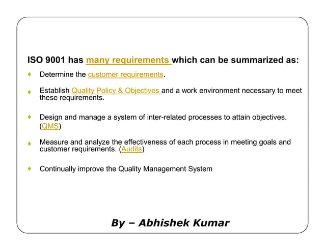 ISO 9001 overview | PPT