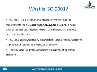 ISO 9001:2015 Introduction to Management | PPTX