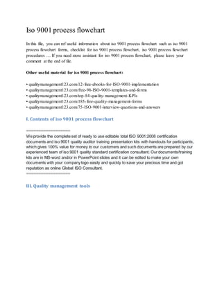 Iso 9001 process flowchart | DOCX