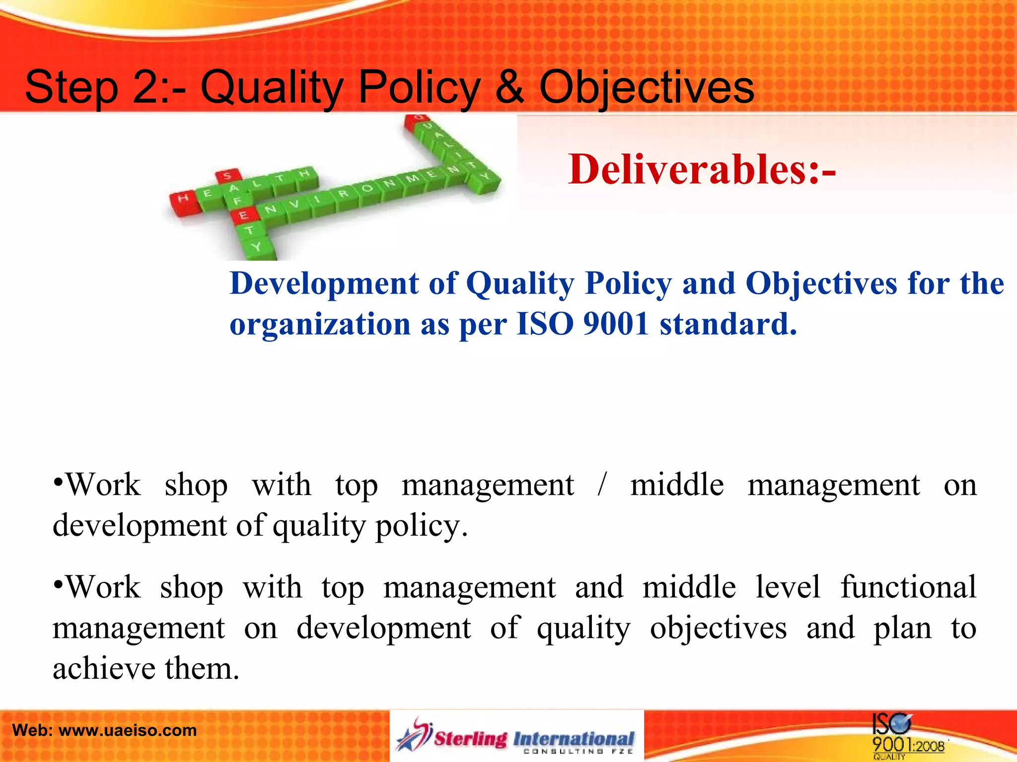 Iso 9001 qms implementation steps sterling rev00-240914 | PPT