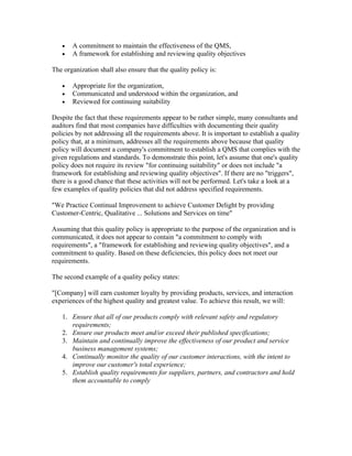 Iso 9001 quality manual example | DOC