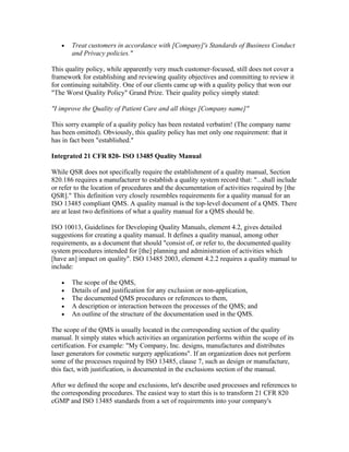 Iso 9001 quality manual example | DOC