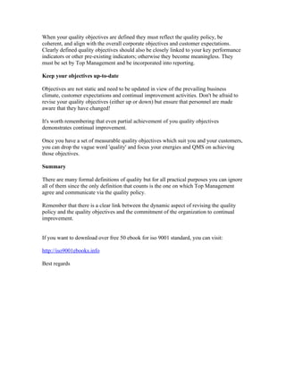 Iso 9001 quality policy | DOC