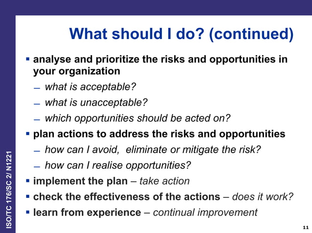 Iso9001 risk based_thinking | PPTX | Business | Business and Finance