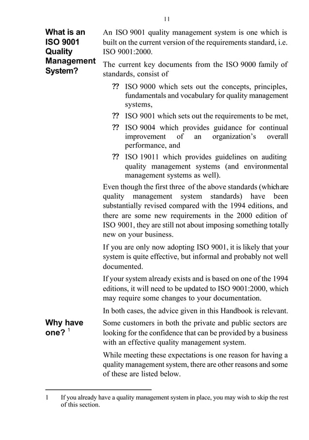 Iso 9001 small business handbook | PDF