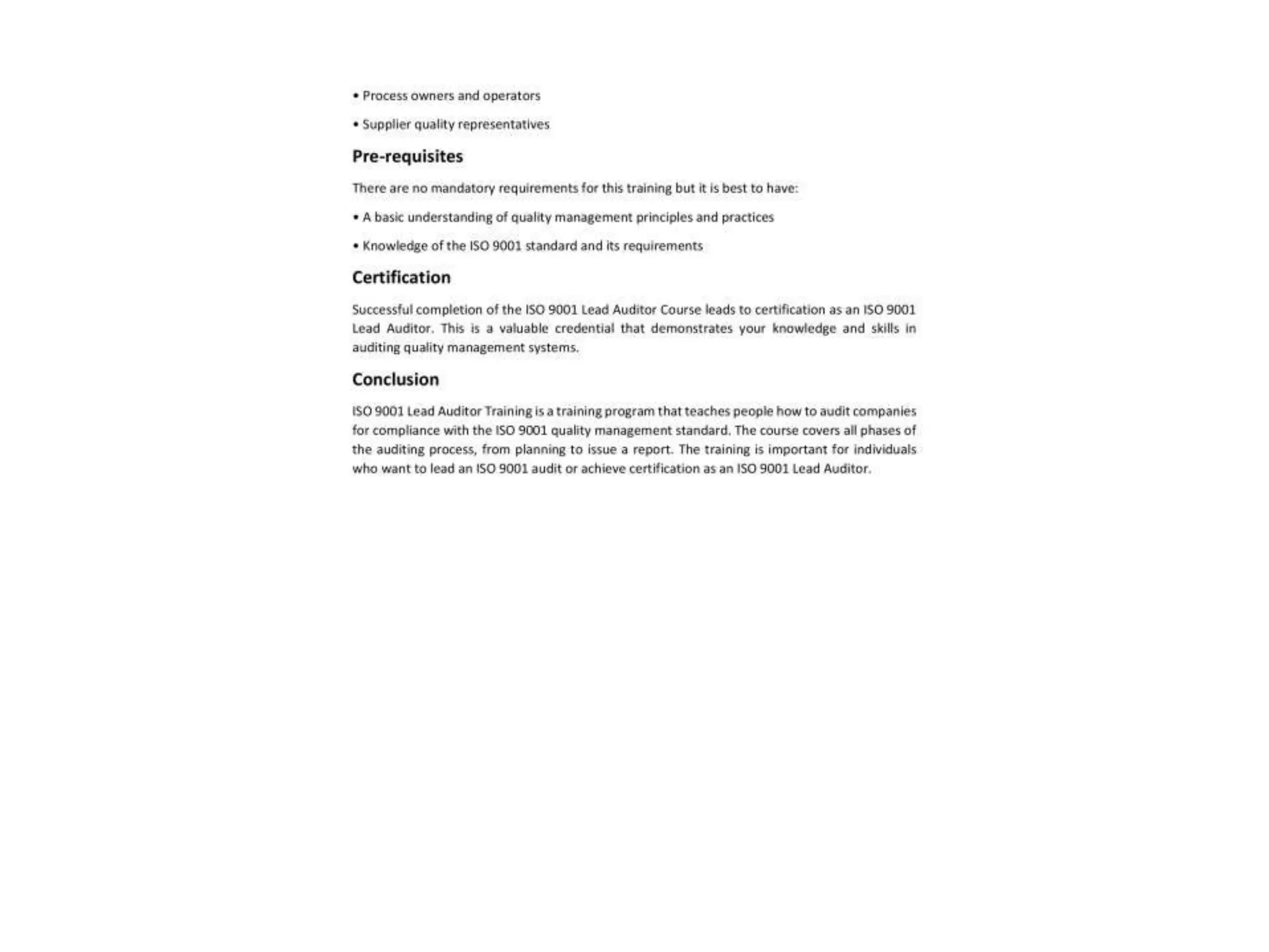 Types of ISO 9001 Training Courses Offered by IAS | PPT