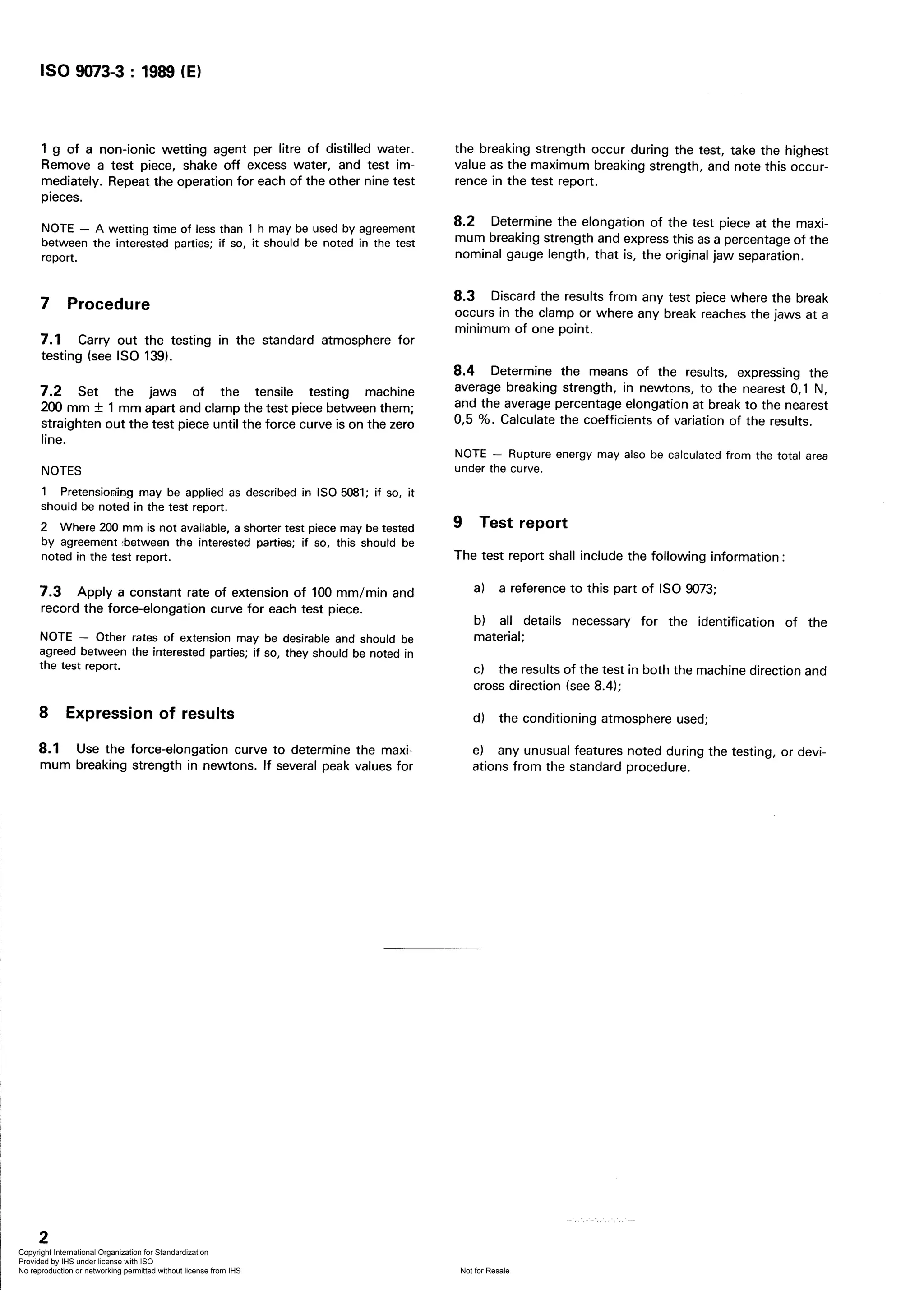 Iso 9073 3 1989 textiles - test methods nonwovens - part 3 ...