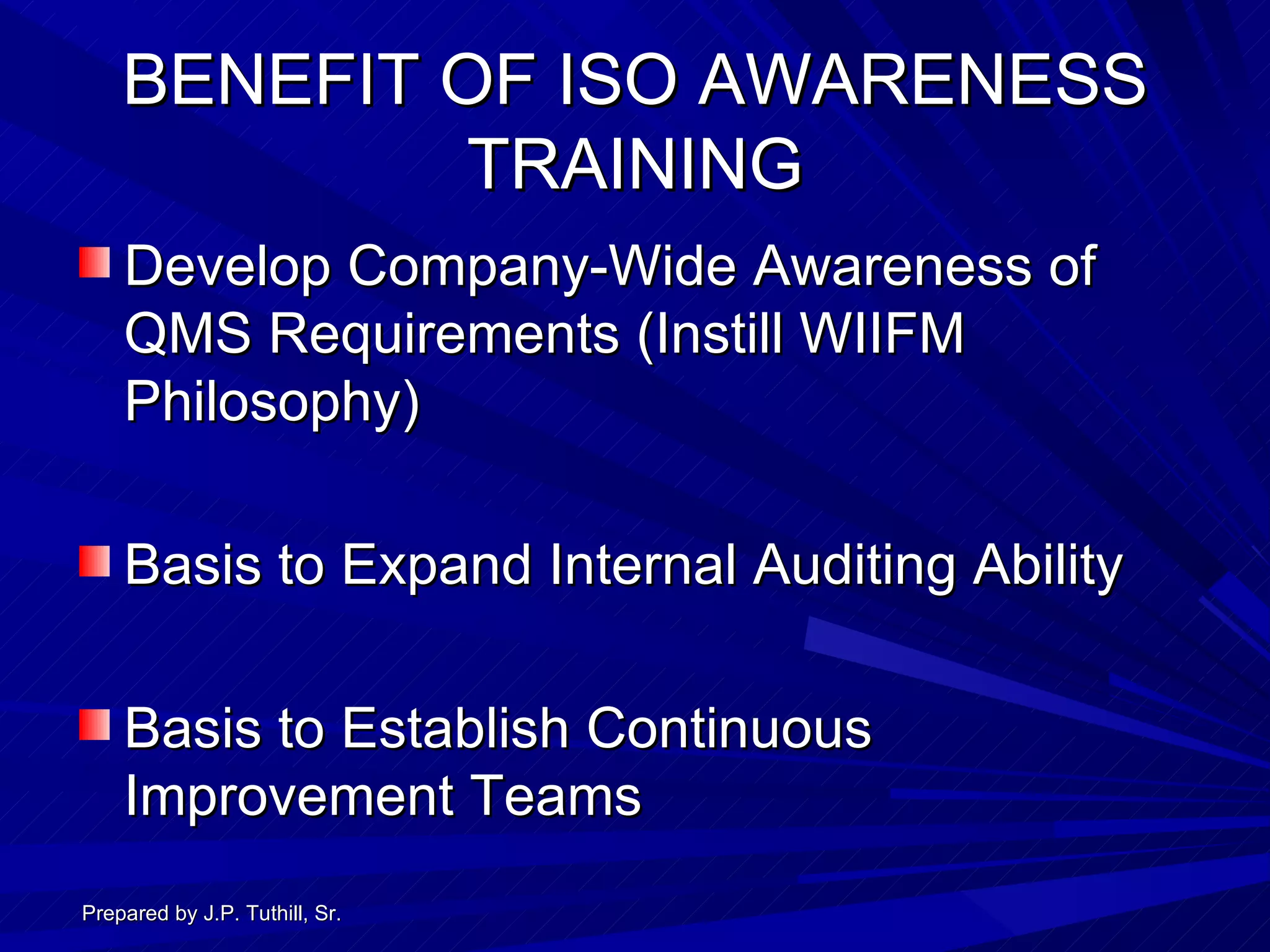 ISO Awareness Training | PPT