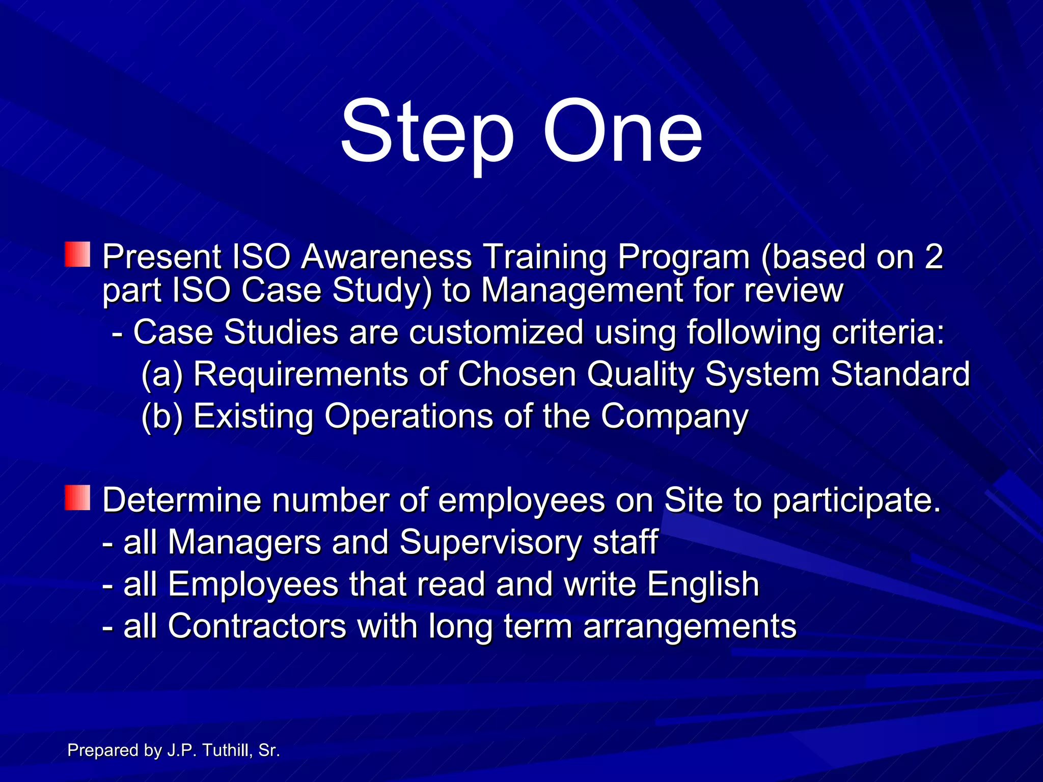 ISO Awareness Training | PPT
