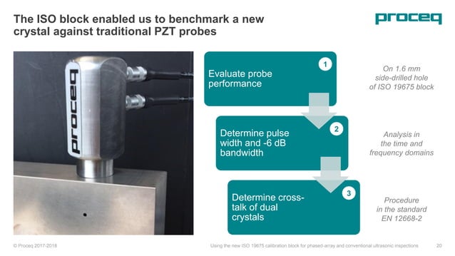 Using the new ISO 19675 calibration block for phased-array and ...