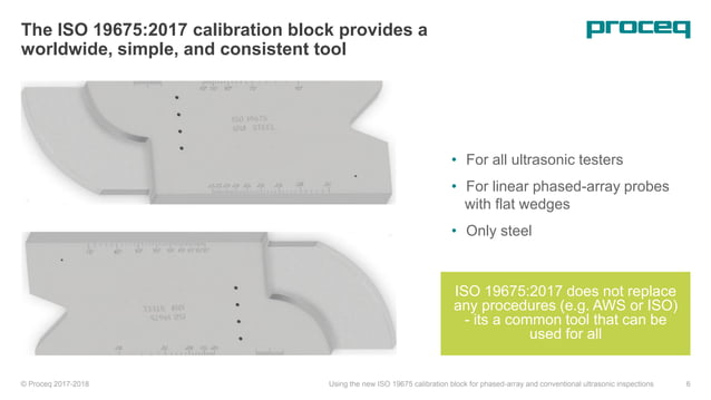 Using the new ISO 19675 calibration block for phased-array and ...