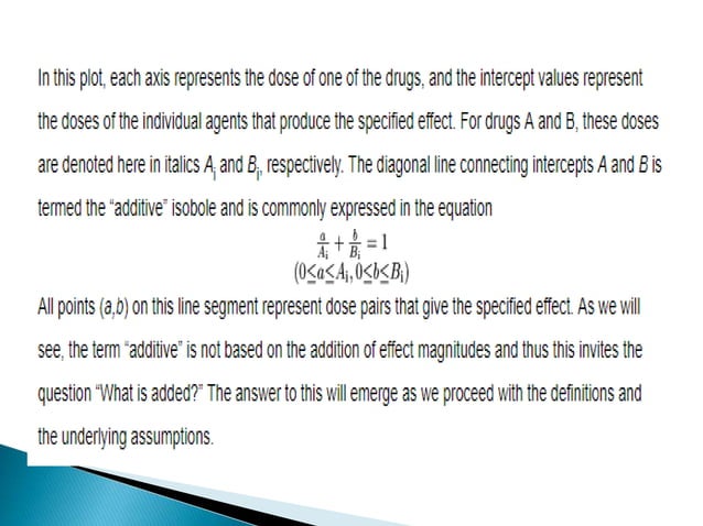 Isobologram | PPTX | Chemistry | Science