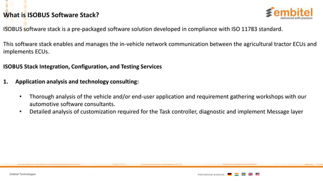 ISOBUS Software Stack Integration Services | PPT