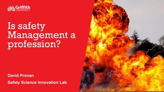 Is occupational health and safety mangemnt a profession - david provan ...