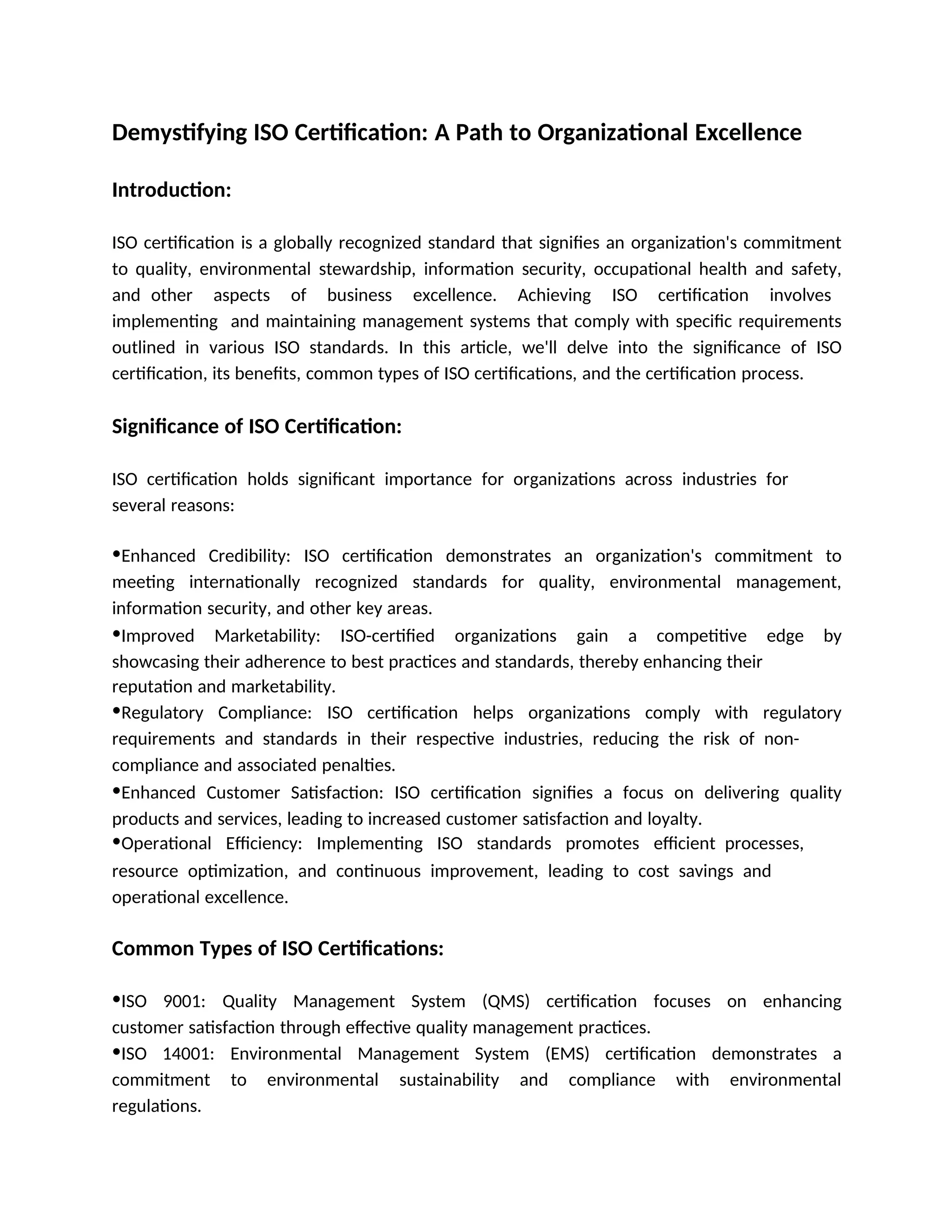 Full Range of ISO System Certification Services | PPT