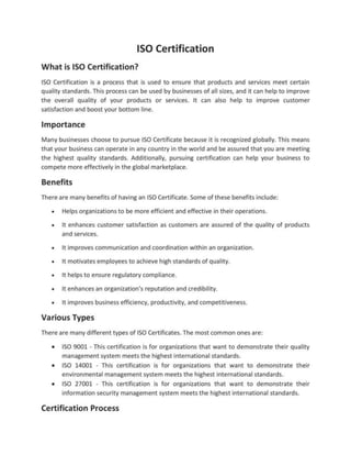 ISO Certification | PDF