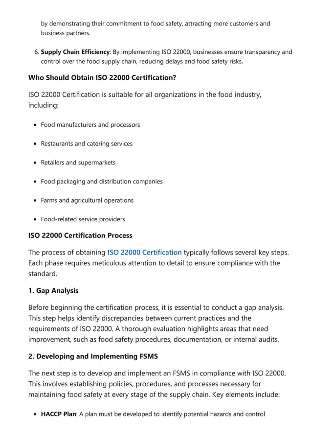 What is ISO 22000 Certification? Know Everything About the Obtain Process | PDF