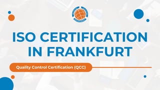 ISO Certification in Frankfurt | Quality Control Certification | PDF