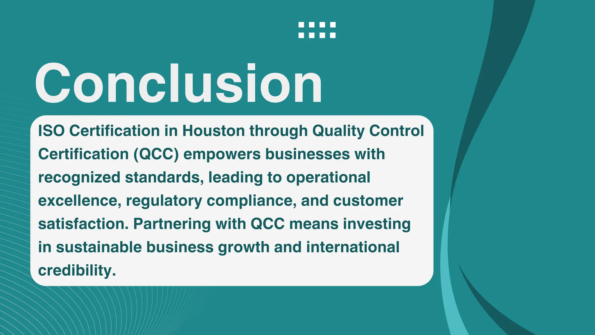 ISO Certification in Houston | Quality Control Certification | PDF
