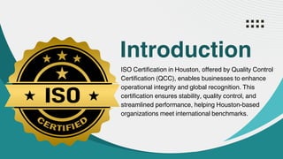 ISO Certification in Houston | Quality Control Certification | PDF
