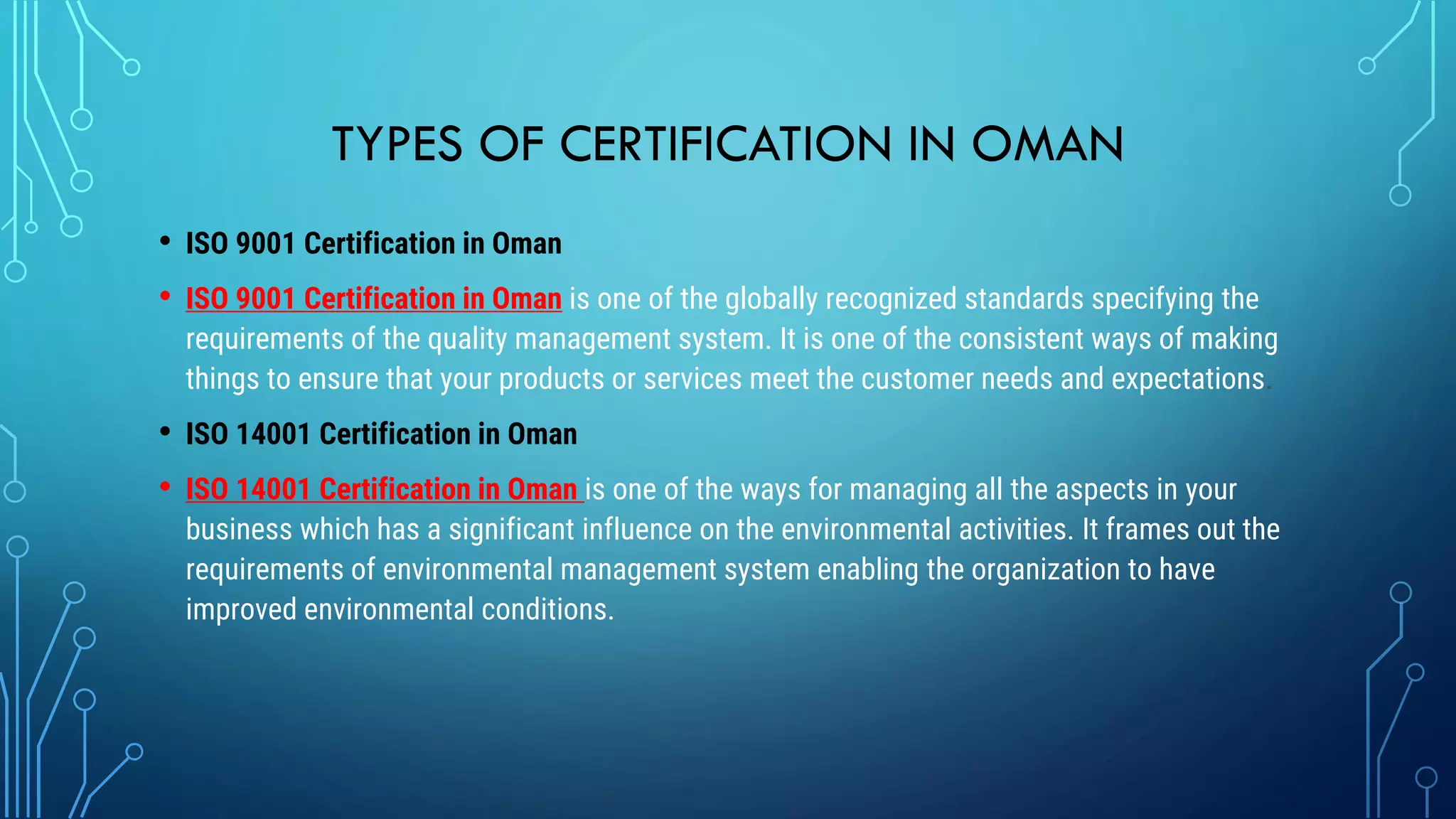 Iso certification in oman | PPT