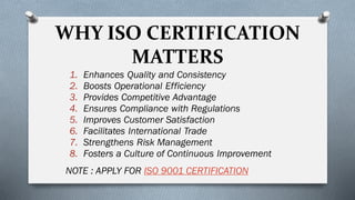a comprehensive guide of iso certificatinon | PPT