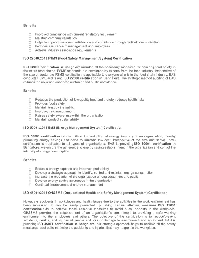 Iso certification provider in bangalore | PDF | Business | Business and ...