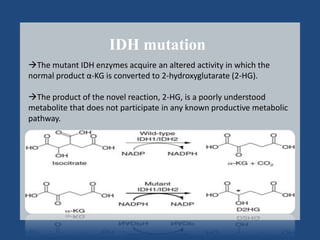 Isocitrate dehydrogenase mutations in hereditary diseaes | PPT