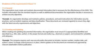 Information Security ISO Standards 27001 Clause 7 | PPTX