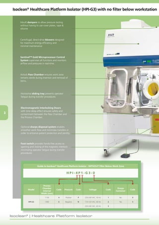 Isoclean Healthcare Platform Isolator (HPI G3) | PDF