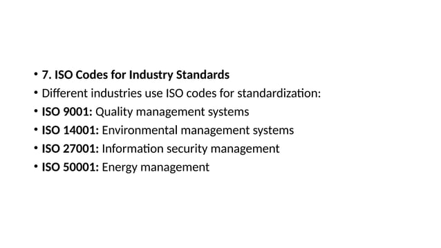 ISO CODES.pptx- iso CODES FOR LAGUAGES AND INDUSTRY STANDARDS | PPT