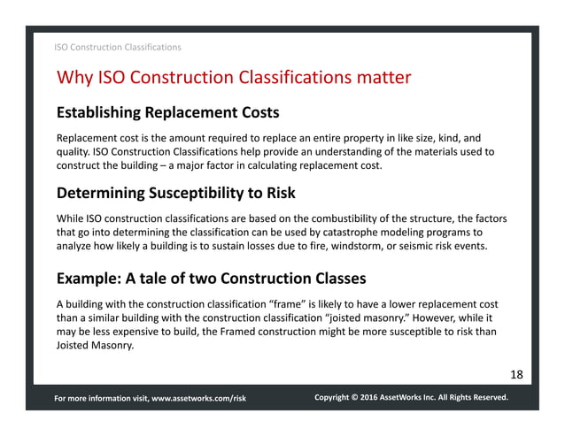 AssetWorks ISO Construction Classifications Quick Guide | PDF ...