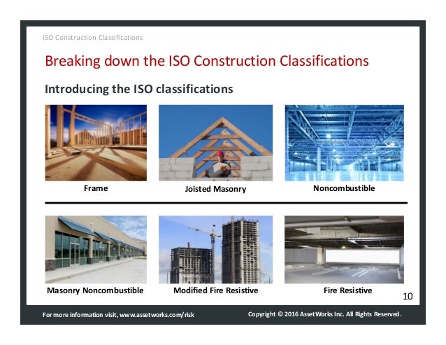 AssetWorks ISO Construction Classifications Quick Guide