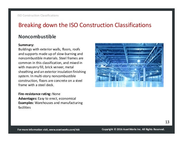 AssetWorks ISO Construction Classifications Quick Guide