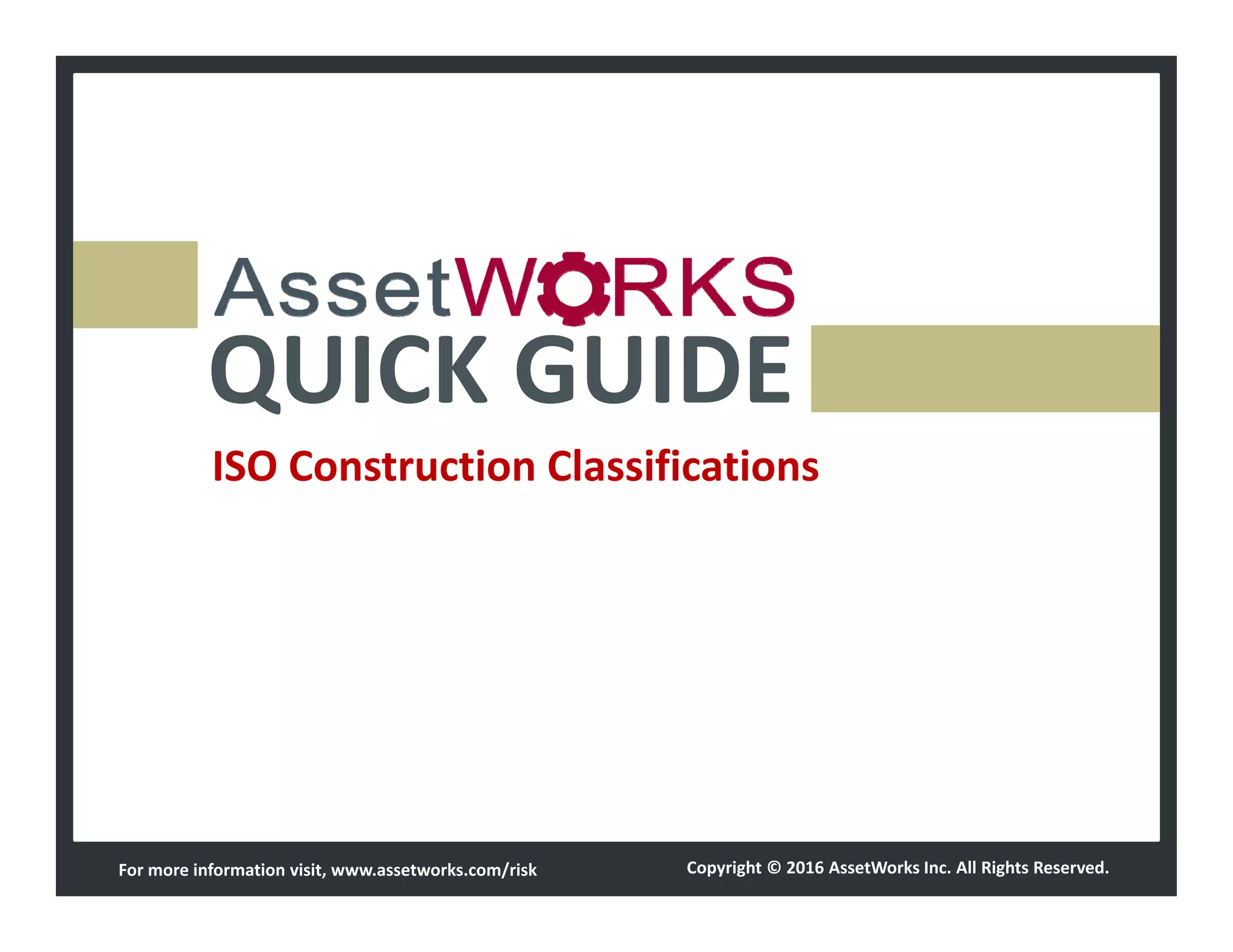 Quick Guide: Understanding ISO Construction Classifications | PDF