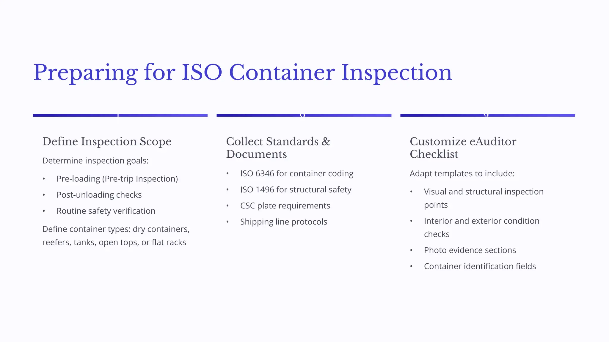 ISO Container Inspection with eAuditor Audits & Inspections | PDF