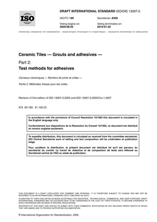ISO_DIS_13007-2 2009 Test Method for Adhesives.pdf