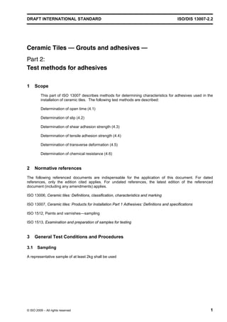 ISO_DIS_13007-2 2009 Test Method for Adhesives.pdf