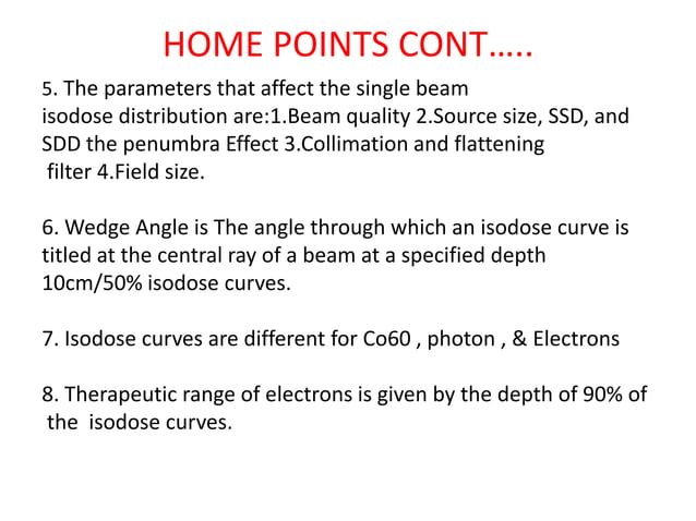 Isodose curves RADIATION ONCOLOGY | PPTX | Physics | Science
