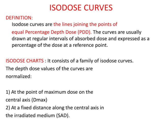 Isodose curves RADIATION ONCOLOGY | PPTX | Physics | Science