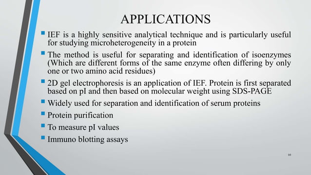 Isoelectric focusing electrophoresis.pptx | Chemistry | Science