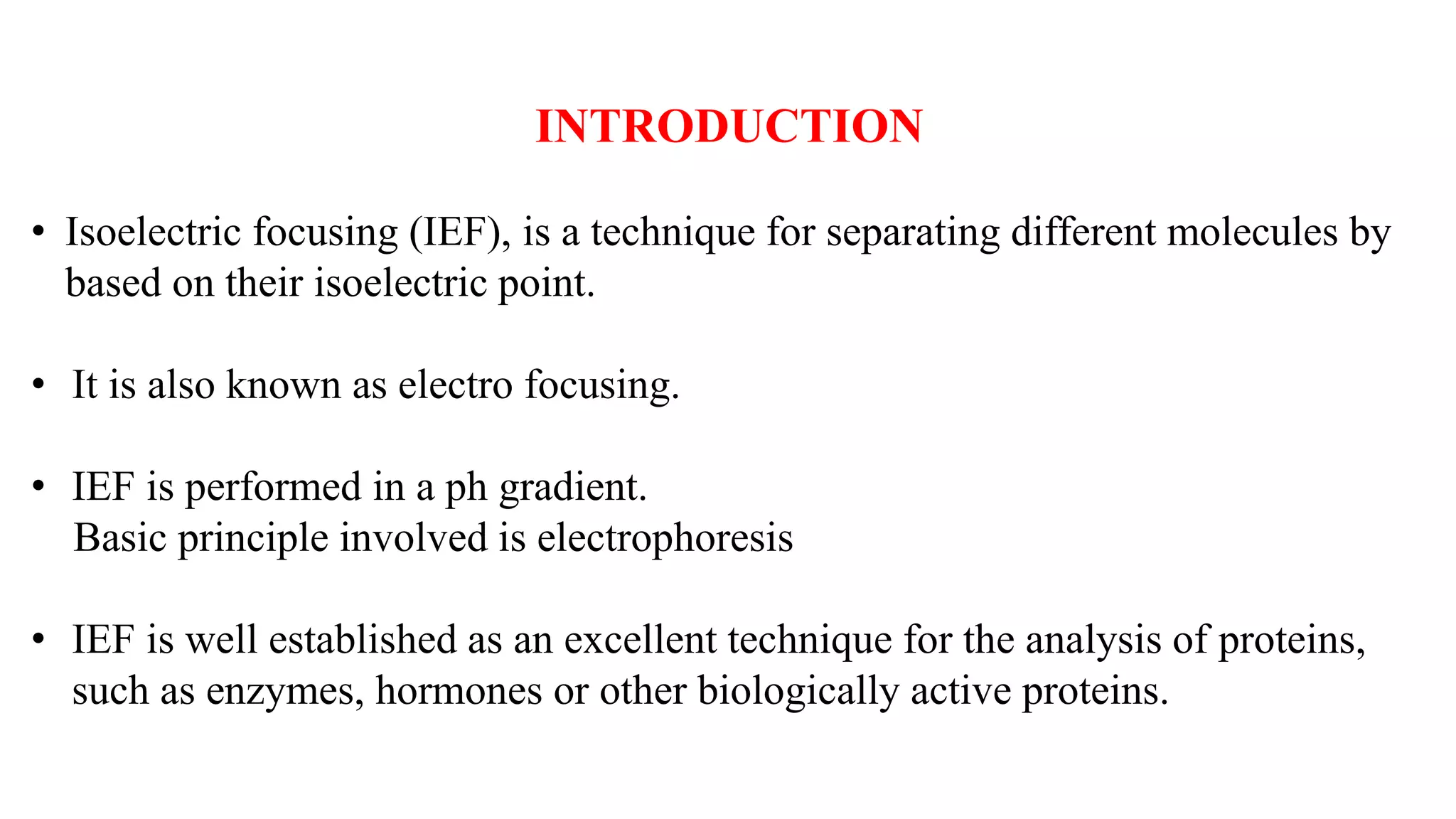 Isoelectric focusing ppt. | PPTX