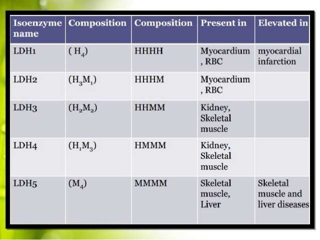 ISOENZYMES OF LDH & CK