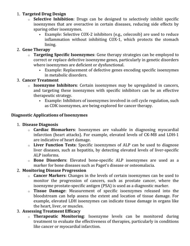 Isoenzymes and Coenzymes / Biochemistry / notes | PDF