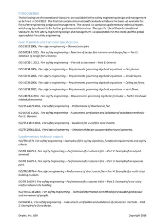 ISO fire safety engineering international standards Monideep Dey, Phd ...